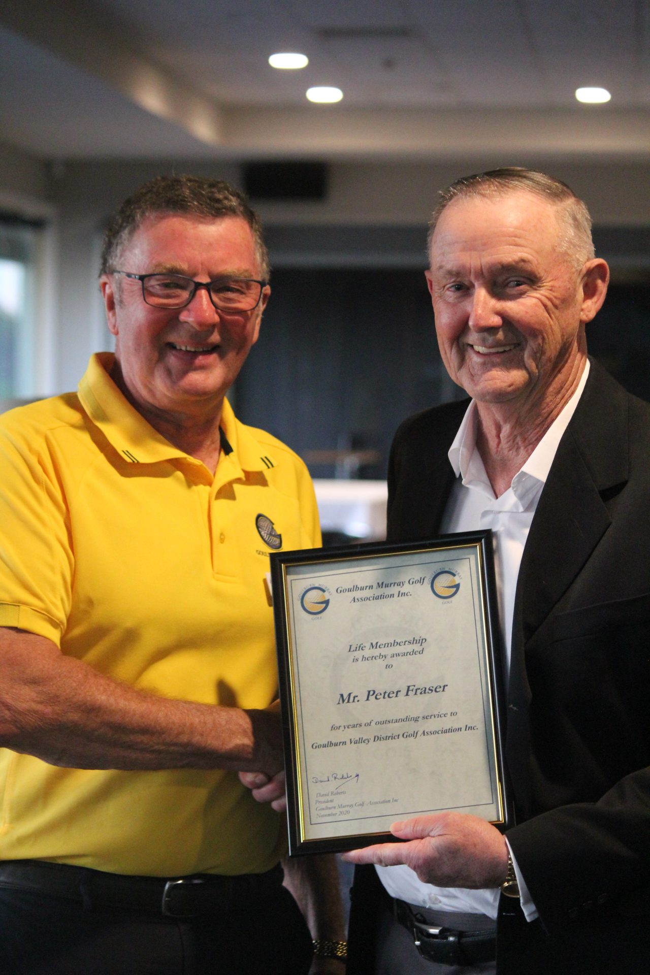 Annual General Meeting and Life Membership to Peter Fraser - GMGA ...